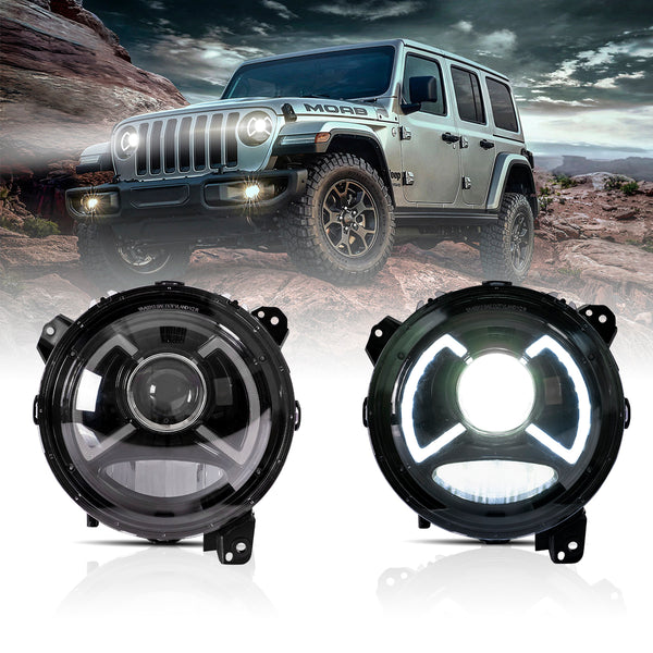 18-23 Jeep Wrangler JL & Gladiator JT Full LED Dual Beam Projector ...