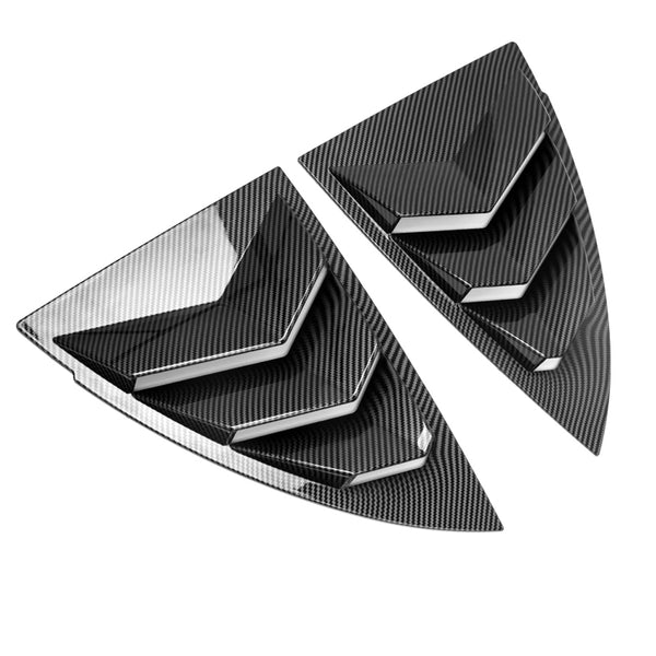 2020-2021 Tesla Model Y Carbon Fiber Look Rear Side Window Louvers ...