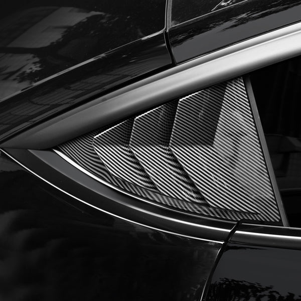 2020-2021 Tesla Model Y Carbon Fiber Look Rear Side Window Louvers ...