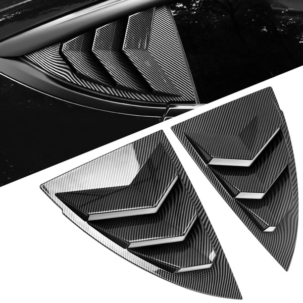 2020-2021 Tesla Model Y Carbon Fiber Look Rear Side Window Louvers ...
