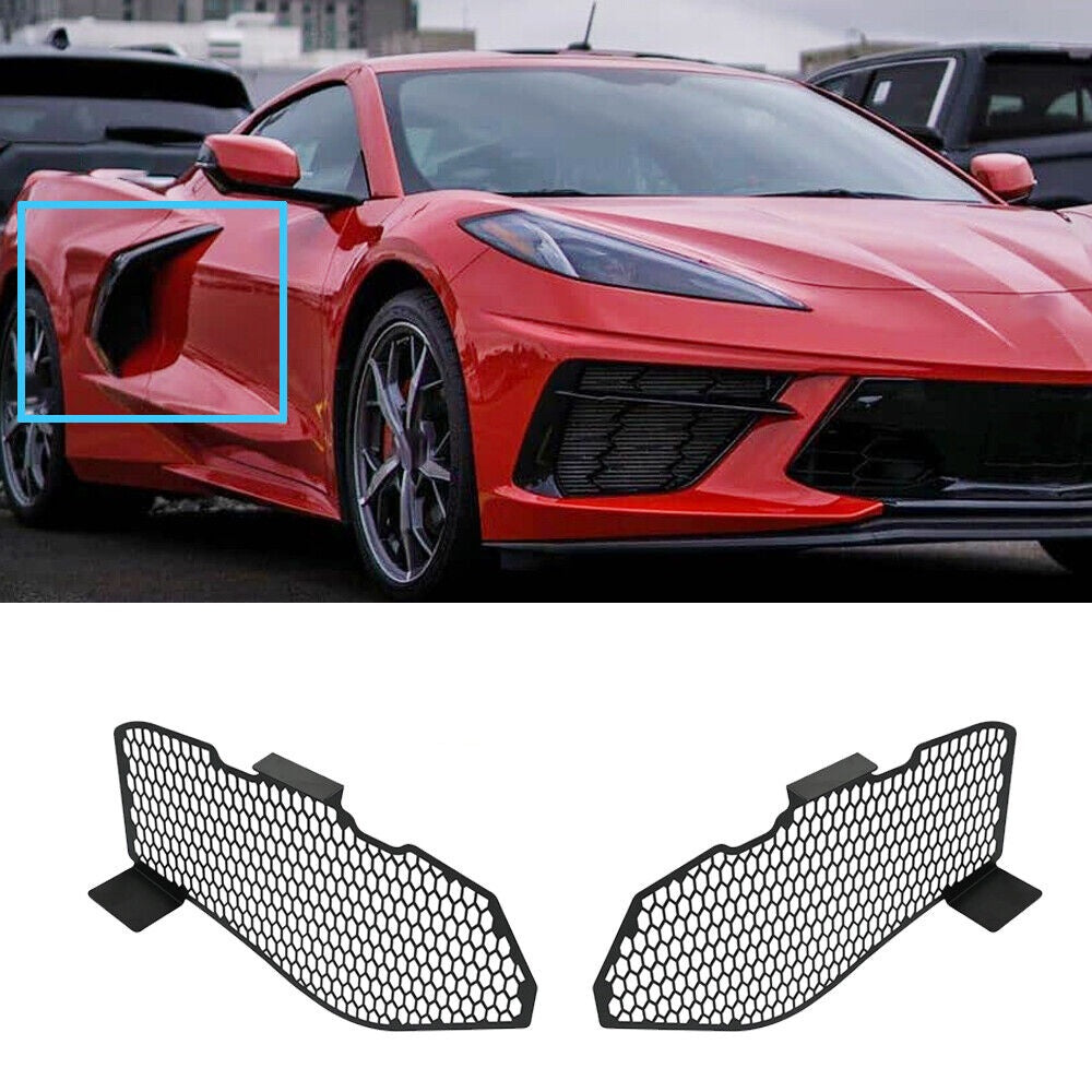 2020-2023 Corvette Side Intake Mesh Grille Insert Guard — AMERICAN MODIFIED