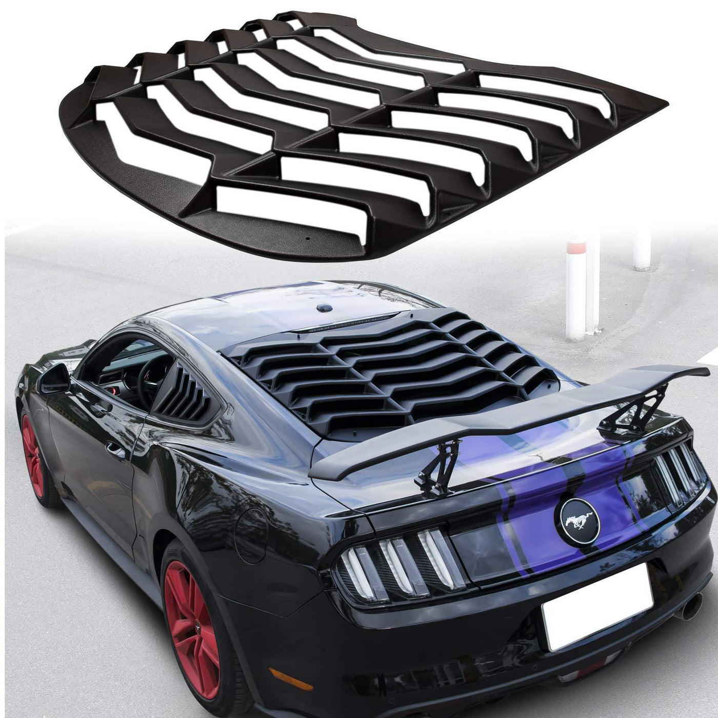 2015-2019 Ford Mustang Rear Window Louvers | AmericanModified ...