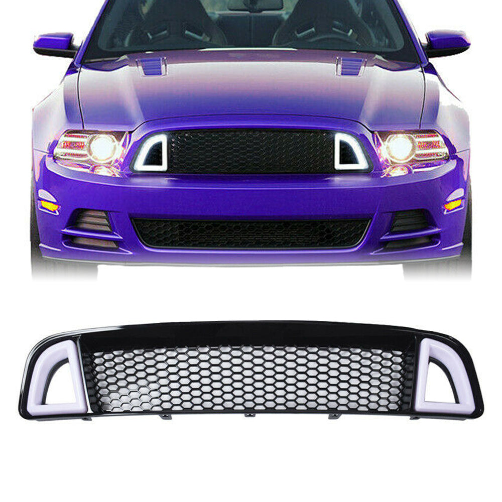 2013-2014 Ford Mustang Non-Shelby Front Upper LED Grille Honeycomb ...