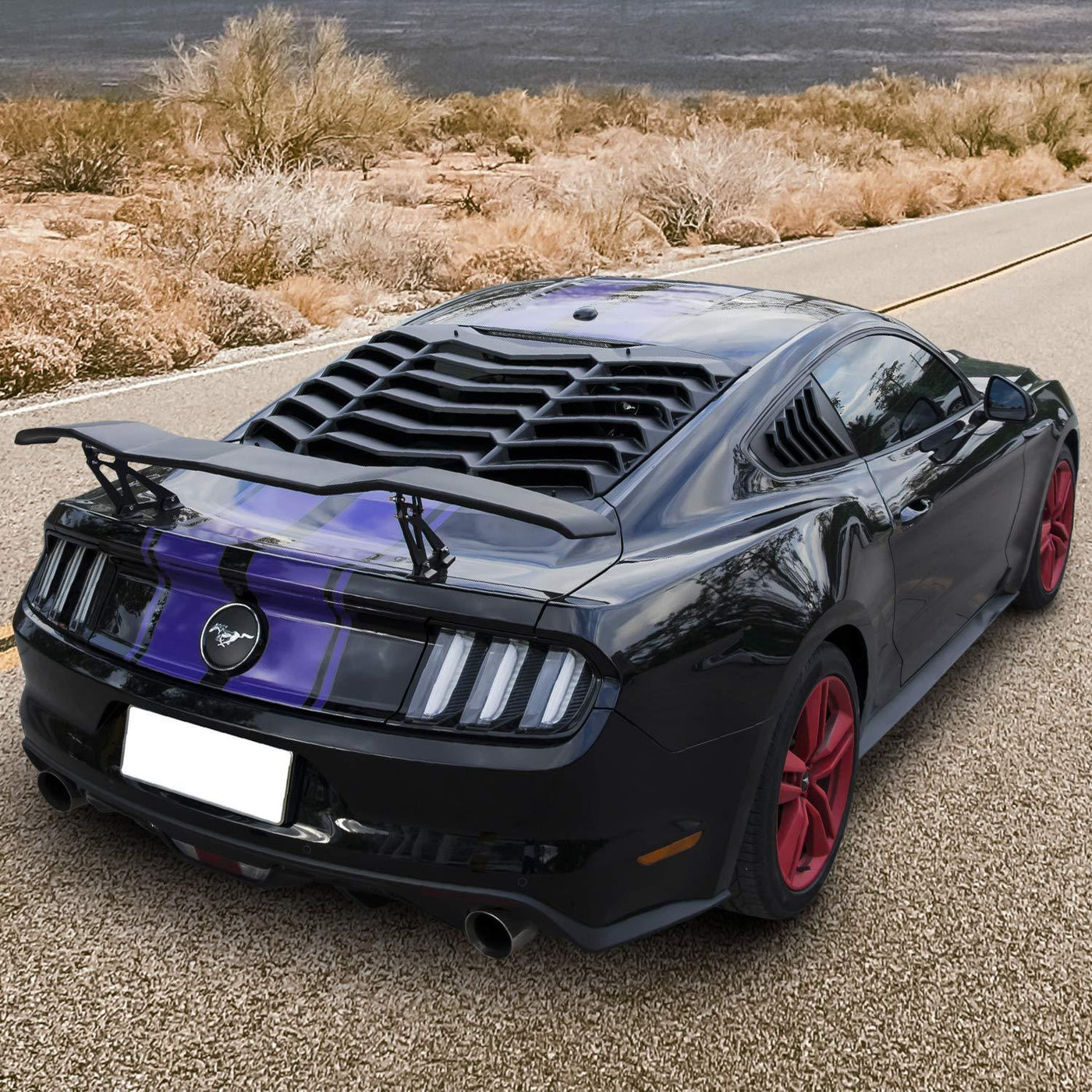 2015-2019 Ford Mustang Rear Window Louvers | AmericanModified ...