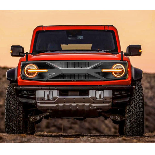 21-23 Ford Bronco Matte Black Tomahawk Grille丨American Modified