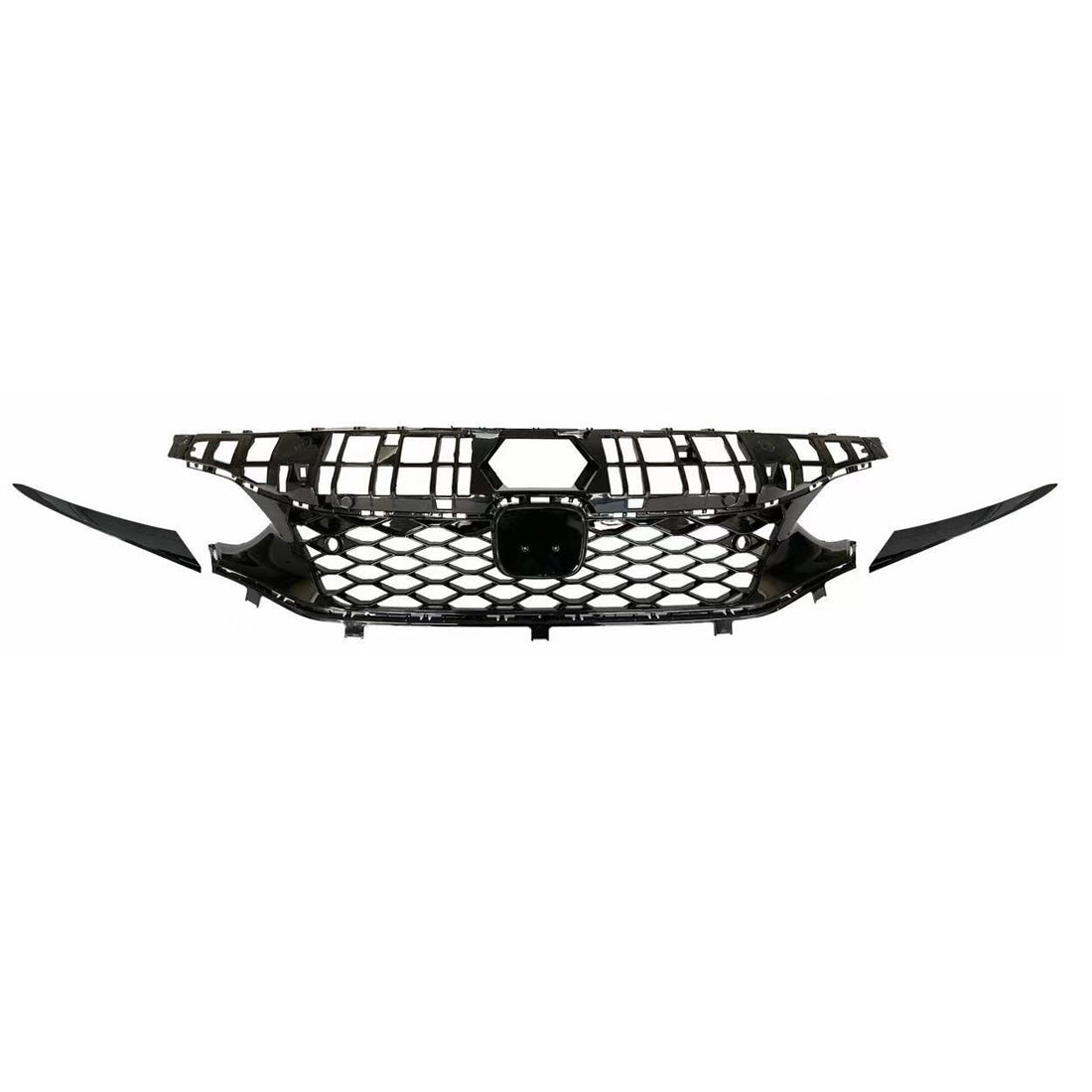 Type R Style Mesh Front Grille - Glossy Black For 2022+ Honda Civic ...