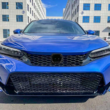 Type-R Style Mesh Front Grille for 22+ Honda Civic-Glossy Black