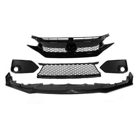 2016-2020 Civic Type R Style Front Bumper w/ Grille |AMERICAN MODIFIED